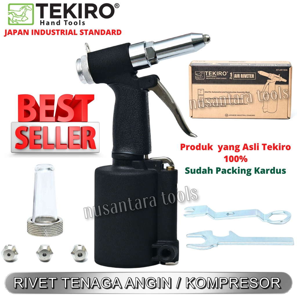 Jual Tang Rivet Angin TEKIRO Asli Jepang - Pneumatic Air Riveter Heavy ...