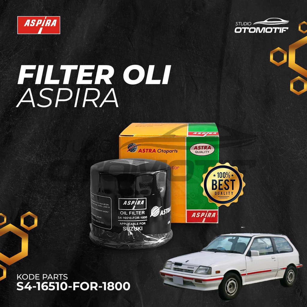Jual ASPIRA FILTER OLI SUZUKI FORSA S4-16510-FOR OIL FILTER | Shopee ...