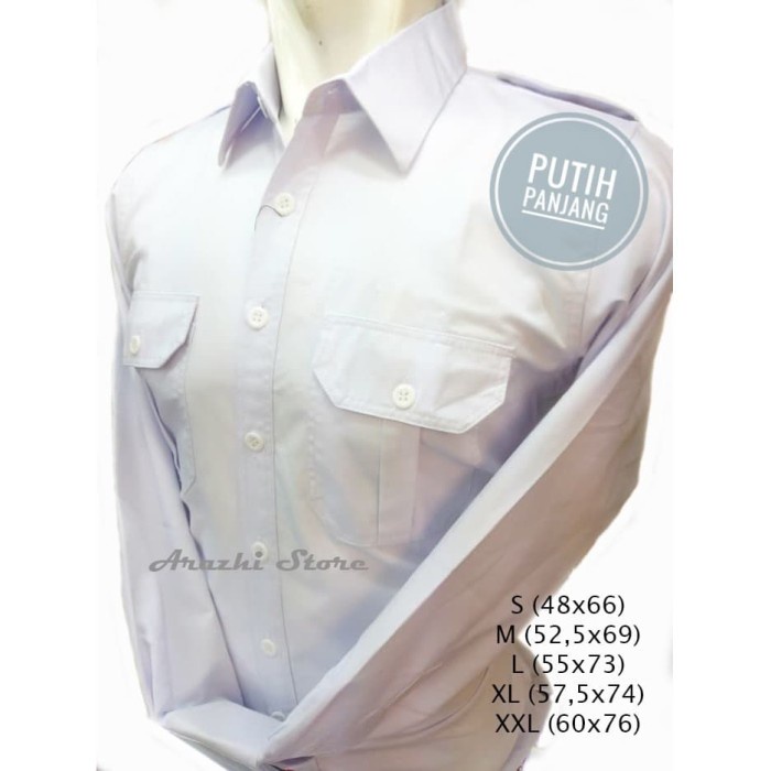 Jual TERMURAH Seragam Putih PNS Kemeja Putih PDH Putih PDH PNS Baju PDL ...