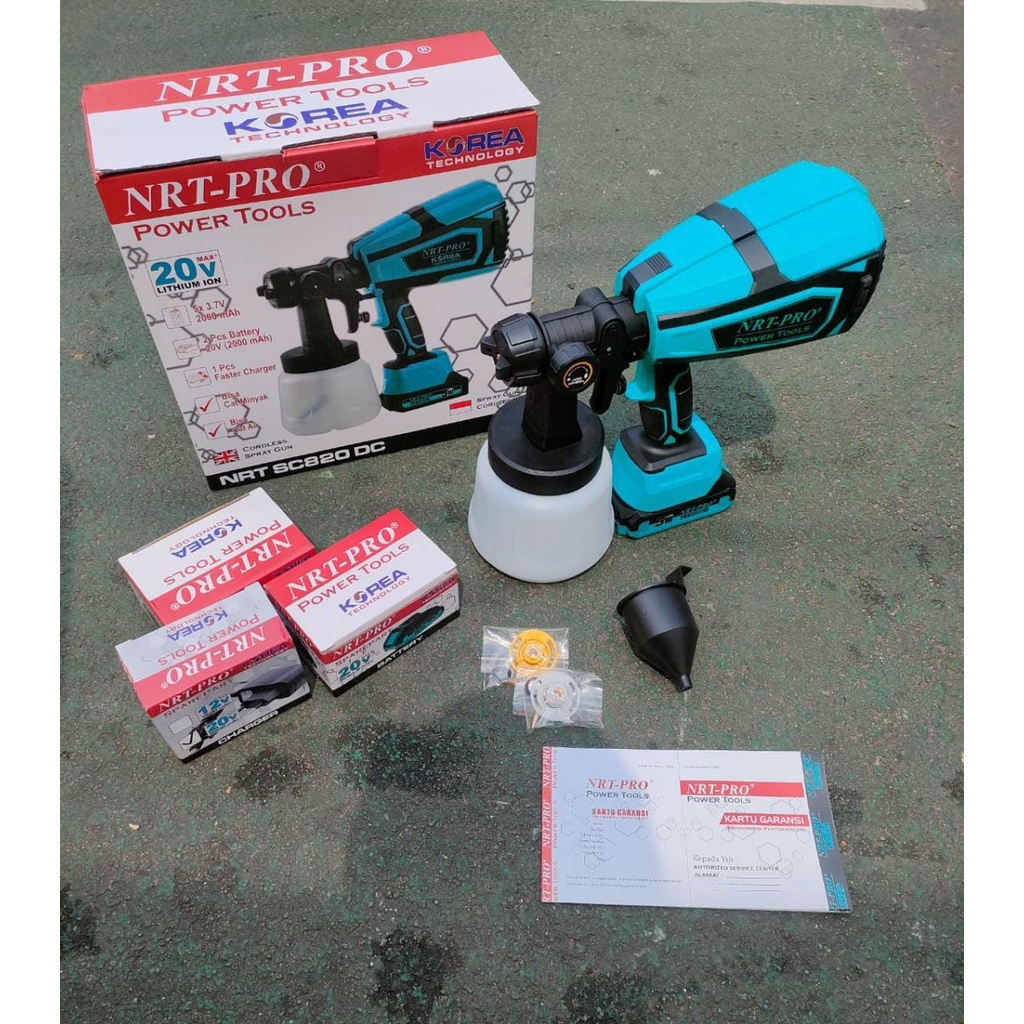 Jual Semprotan Elektrik NRT PRO SC820 DC Spray Gun Cordless Baterai 20V ...
