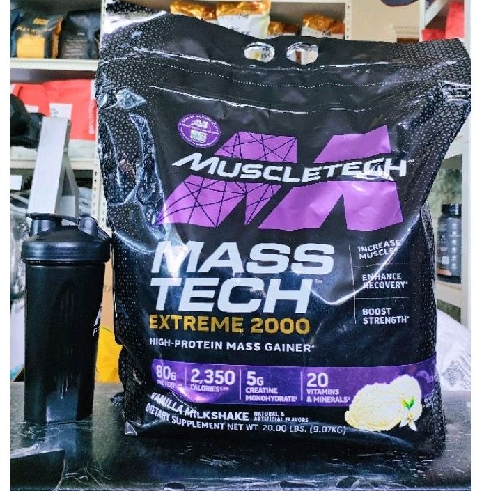 Jual MUSCLETECH MASS TECH EXTREME GAINER 20 LBS BPOM HALAL SUSU PENAMBAH BERAT BADAN FITNESS GYM ...