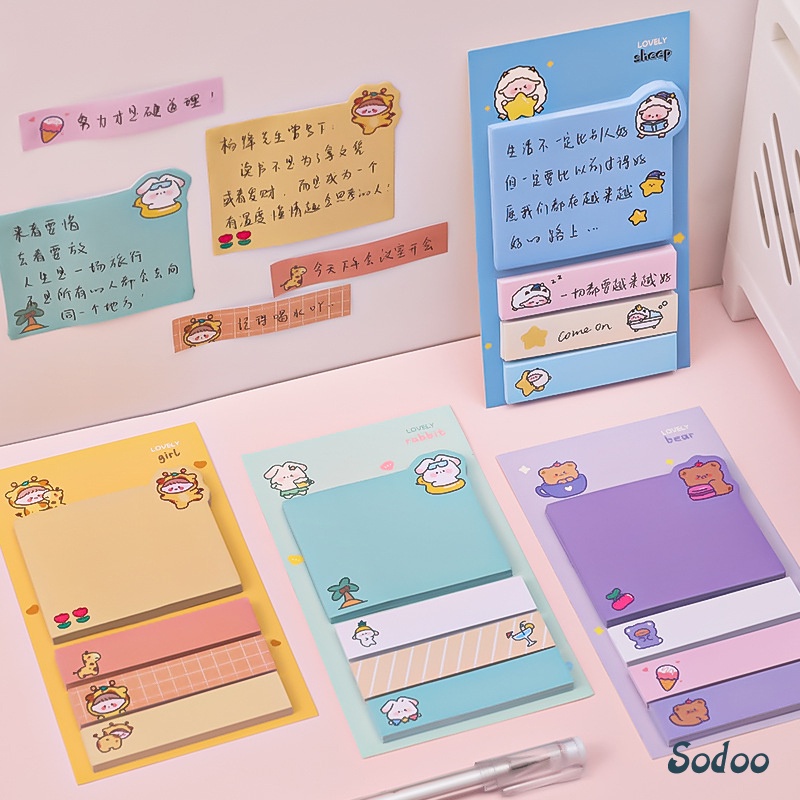Jual Sticky Notes Catatan Kartun Kreatif Catatan Lucu Pesan Siswa ...