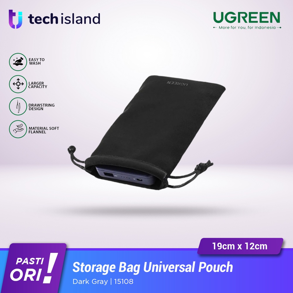 Jual UGREEN Pouch Universal Storage Bag Tas Serut Dompet Koin | Shopee ...