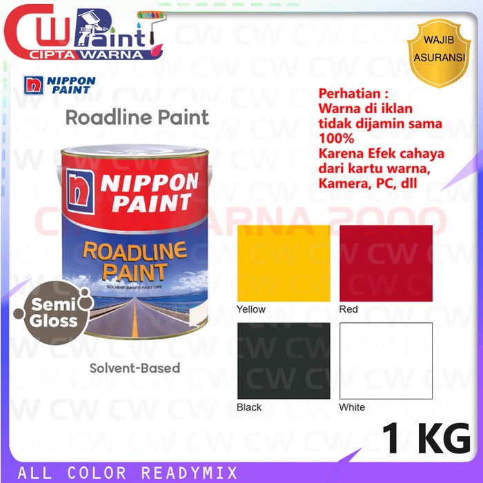 Jual CAT MARKA JALAN GARIS PENANDA TOL RAYA ROAD LINE NIPPON PAINT 1KG ...