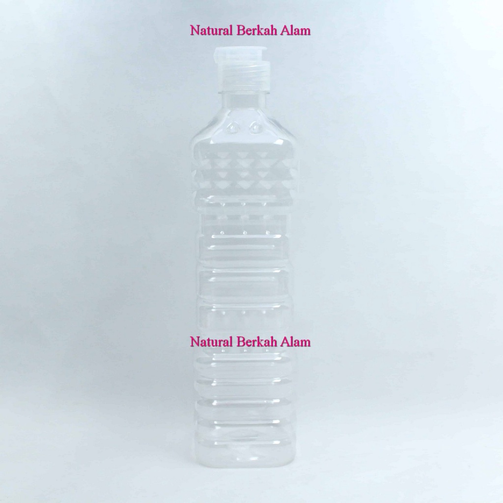 Jual Botol Plastik Kotak Baru Gth 900 Ml Natural Tutup Fliptop Jamur ...