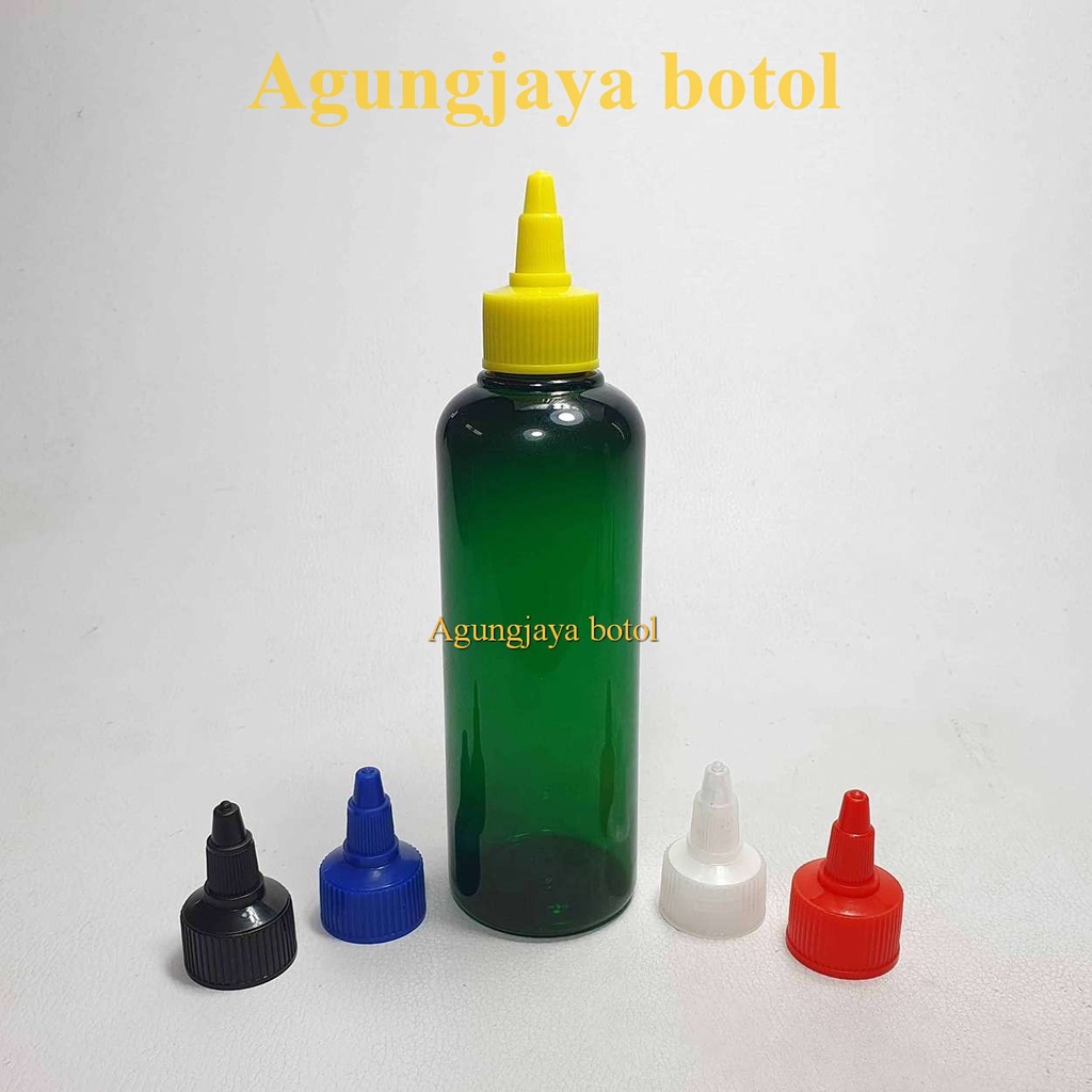 Jual Botol Plastik 250 ml Br Hijau Transparant Tutup Kerucut / Botol Kimia / Botol Pet Kosmetik ...