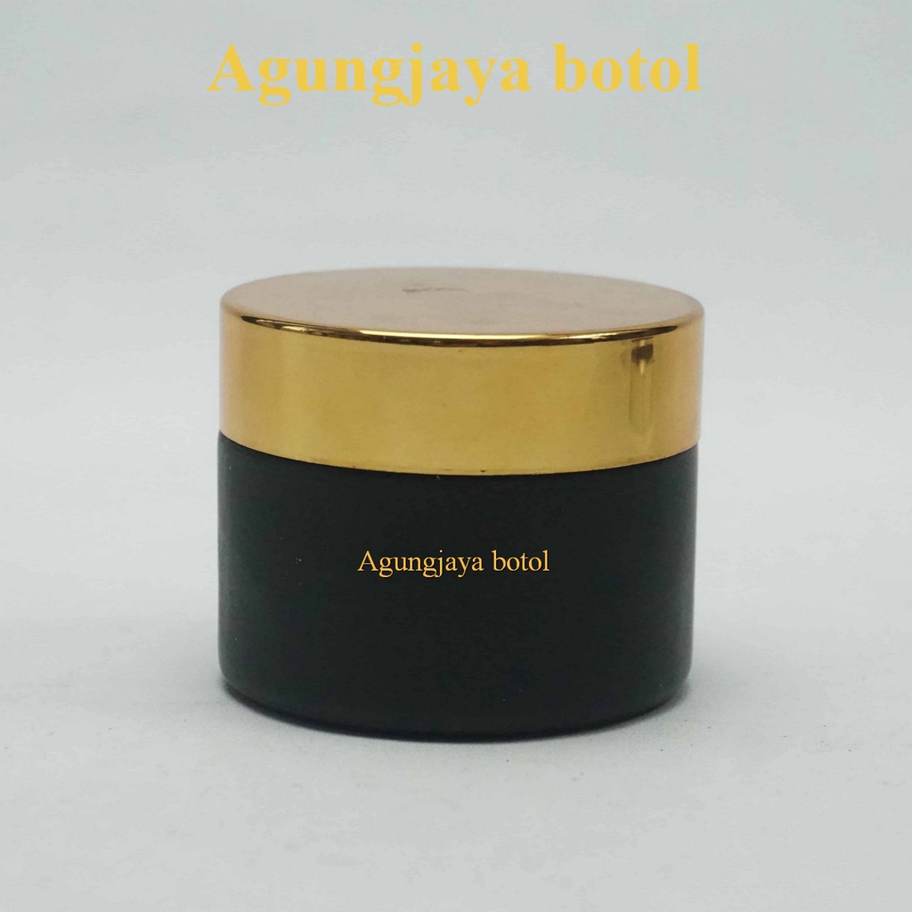 Jual Pot Kaca 50 Gram Bulat Hitam Frosted / Pot Cream Kaca / Pot ...