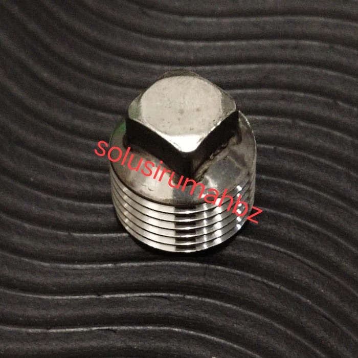 Jual plug stainless steel 1/2" drat luar ss 304 dop tutup lubang pipa ...