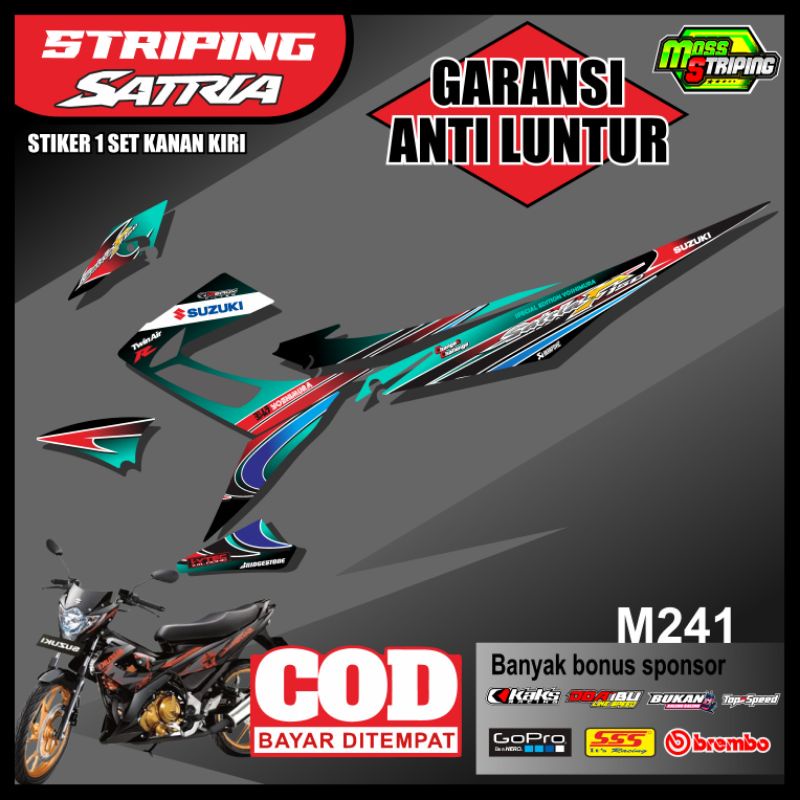 Jual SALE!! STRIPING STICKER STIKER SETIKER SATRIA FU SATRIA 150 LIST ...