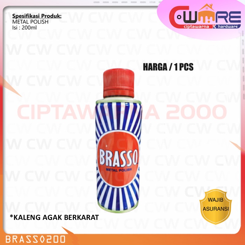 Jual Brasso Metal Polish Poles Stainless Chrome Braso Krom 200 Ml