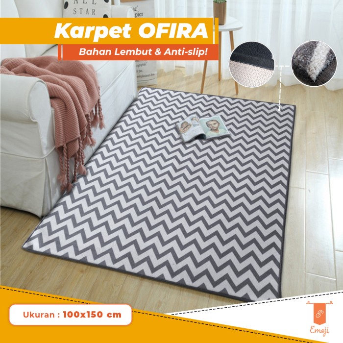 Jual Karpet Minimalis 100x150 cm Ofira Mono 4 Karpet Lantai Ruang Tamu ...