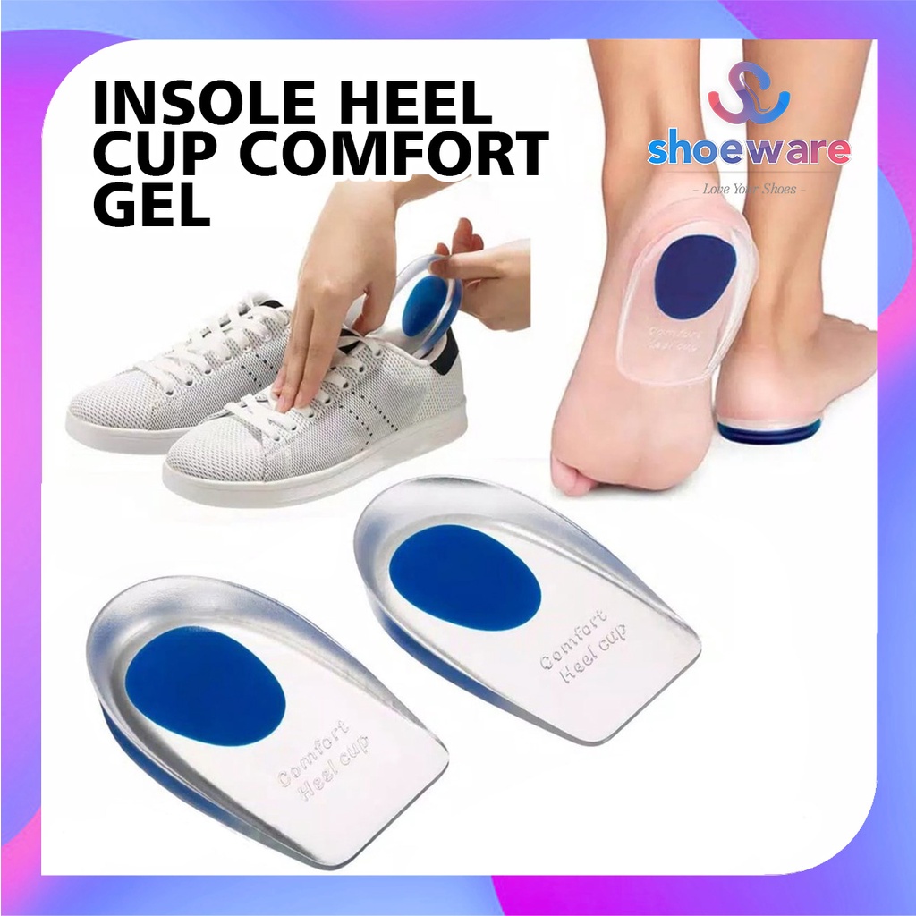 Jual Silicone Gel Insole Sepatu Bantalan Tumit COMFORT HEEL CUP ...