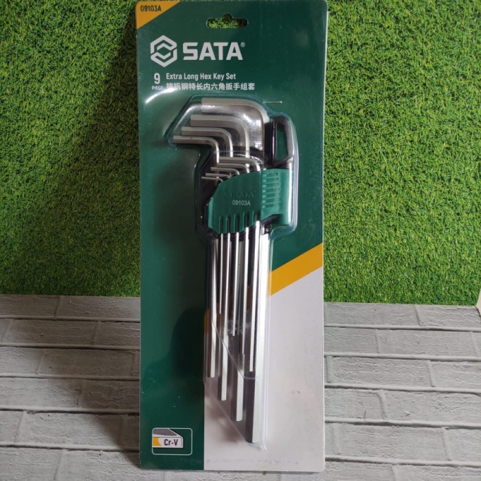 Jual SATA KUNCI L 09103A 9PC EXTRA LONG HEX KEY SET (METRIC) | Shopee ...