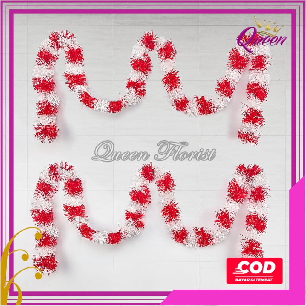 Jual 1 PCS Slinger Merah Putih Tensil Rumbai Panjang 2 Meter Untuk ...
