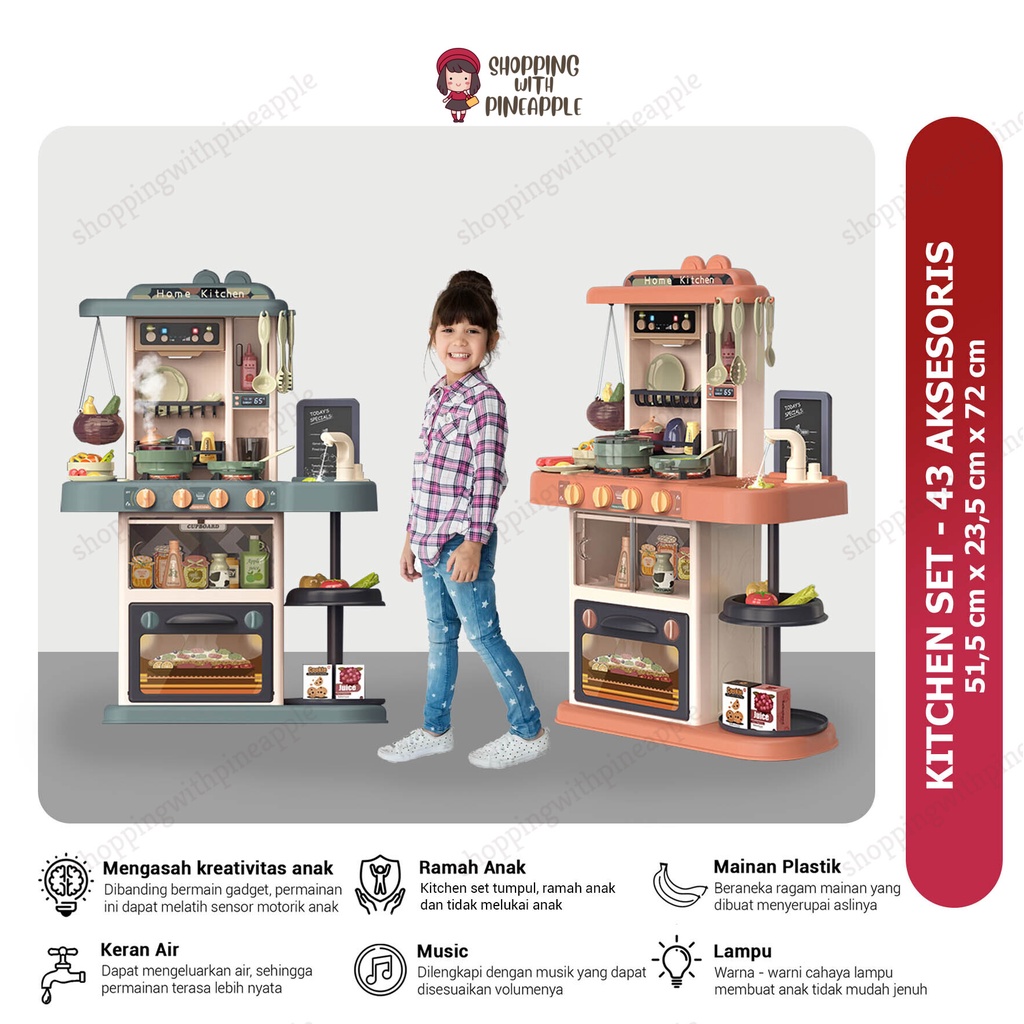 Jual SWP - Mainan Anak Kitchen Set Anak Modern / Set Dapur Edukasi ...