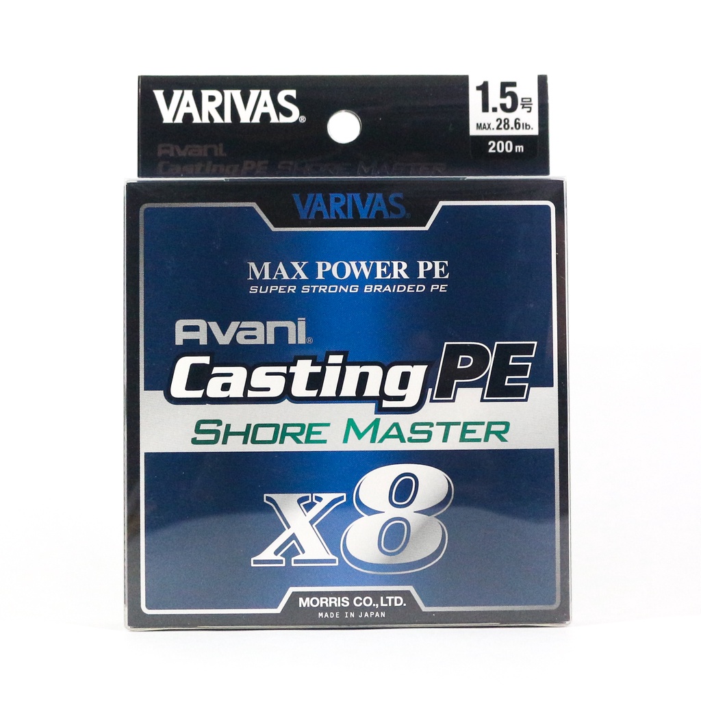 Jual Varivas PE Line Avani Casting Shore Master Max Power X8 200m | Shopee Indonesia