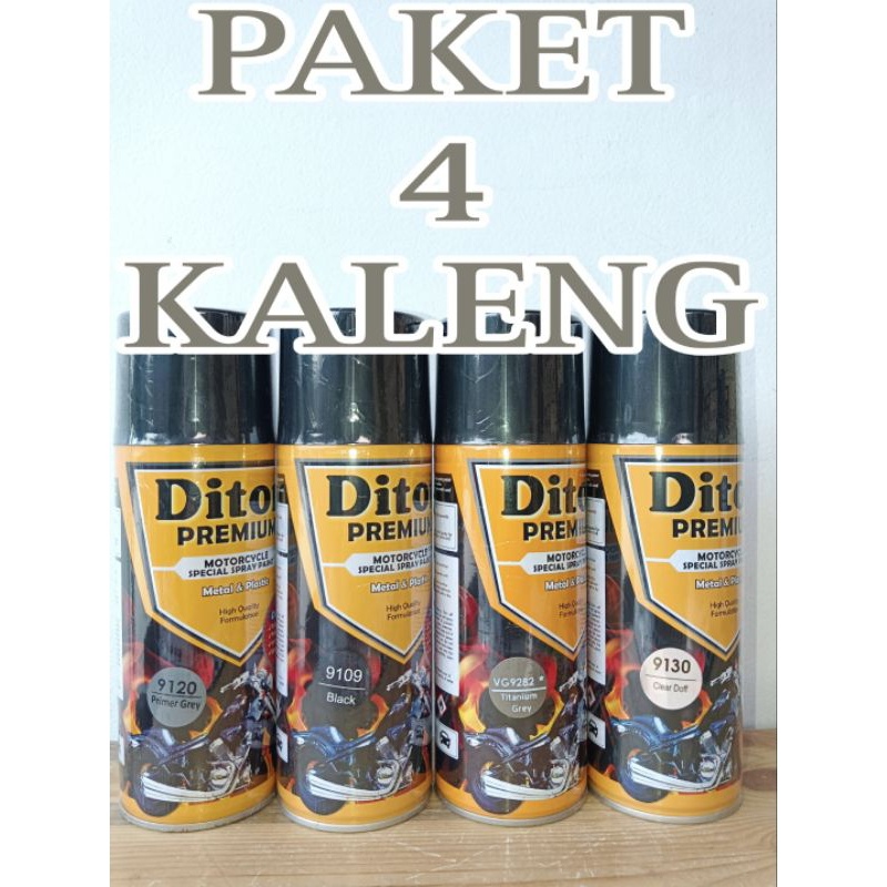 Jual cat spray PAKET 4 KALENG pilok pilox diton premium TITANIUM GREY ...