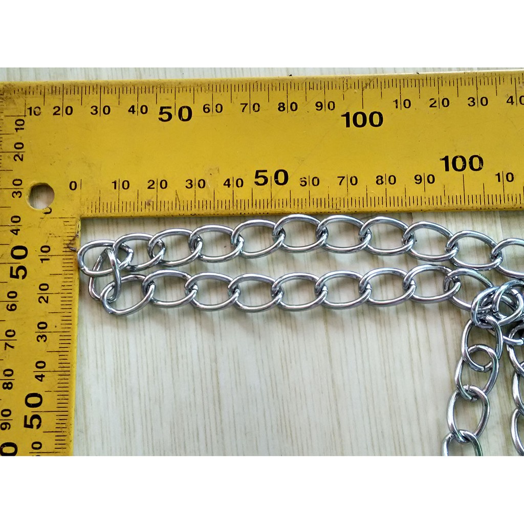 Jual Rantai Besi lebar 10 mm warna silver - 1 meter | Shopee Indonesia