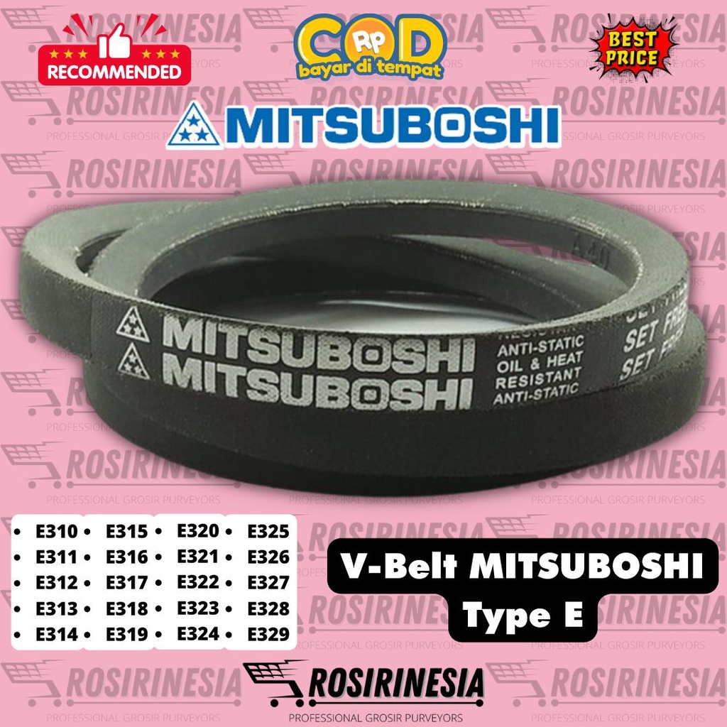 Jual VANBELT - V BELT - V-BELT MITSUBOSHI E310, E311, E312, E313, E314, E315, E316, E317, E318 ...