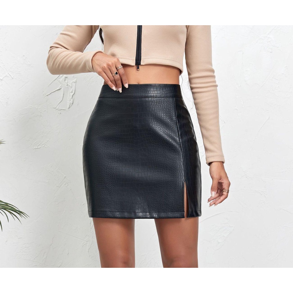 Jual Pixie Dust Collection - Norah Leather Mini Skirt | Shopee Indonesia