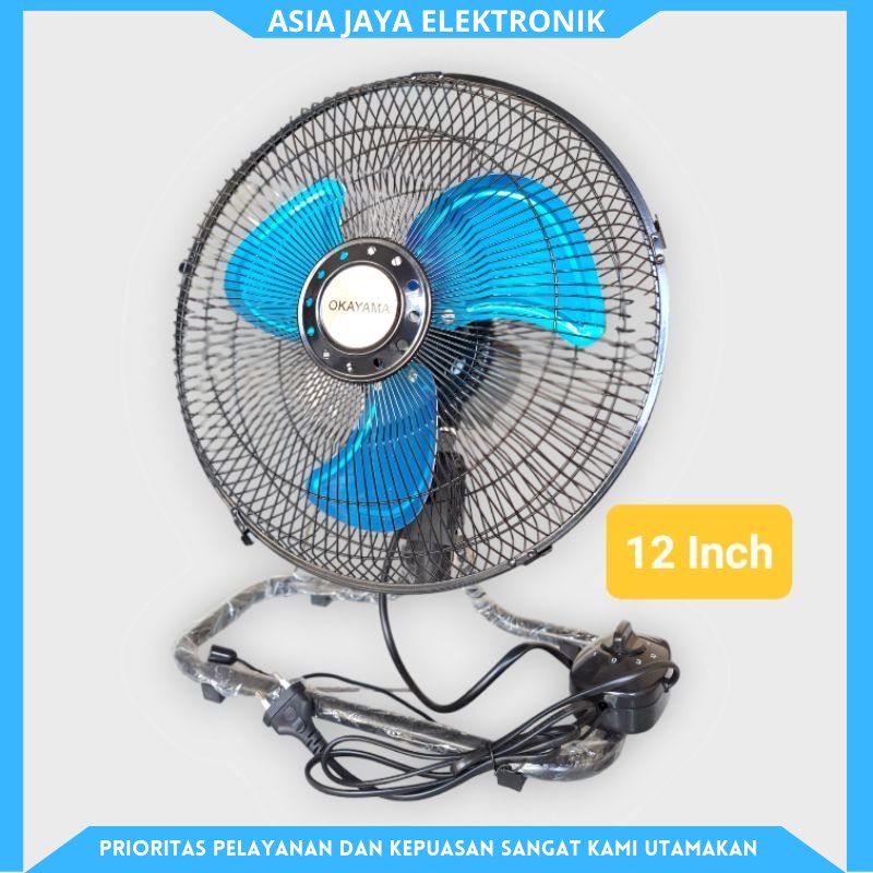Jual OKAYAMA 12 inch Kipas Angin Tornado Besi Meja dan Dinding 2in1 OK ...