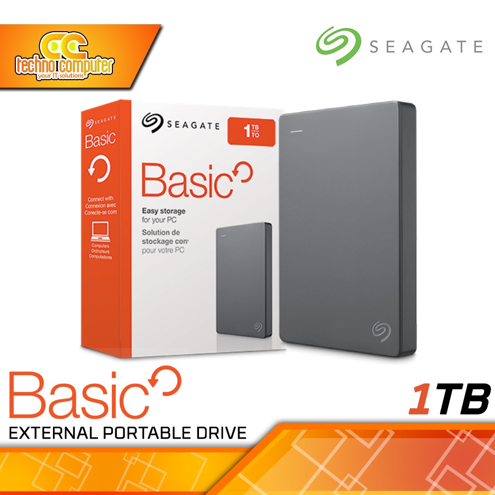 Jual HARDISK EXTERNAL SEAGATE BASIC 1TB / HDD PORTABLE 3.0 1 TB GARANSI RESMI ORI | Shopee Indonesia