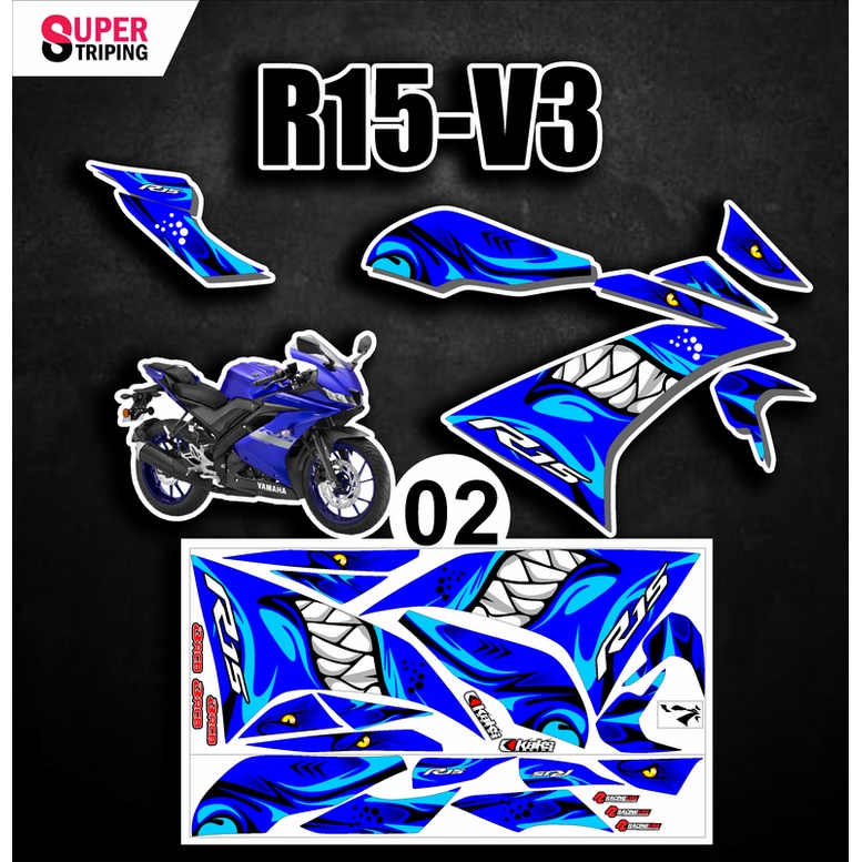 Jual STICKER R15 V3 Varian 02 - Tahun 2017 2018 2019 2020 2021 Desain ...