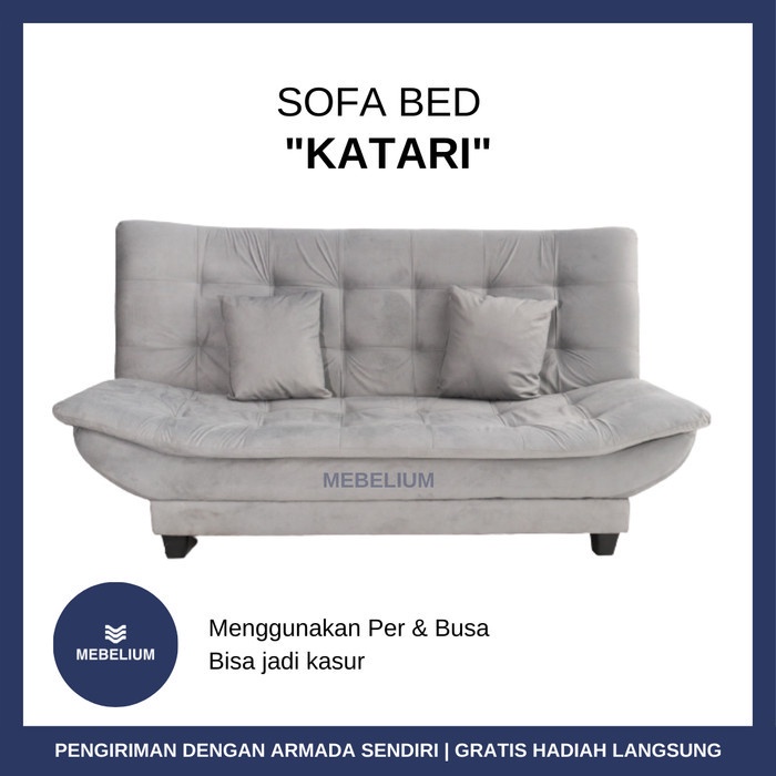 Jual Katari Sofa Bed Sofa Lipat Bahan Beludru Minimalis [Mebelium ...