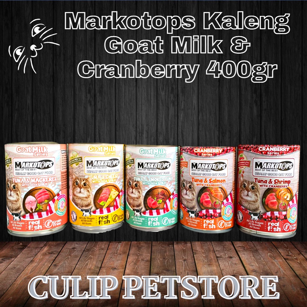 Jual Markotops kaleng with Goat milk & Cranberry 400gr Wet Cat Food ...
