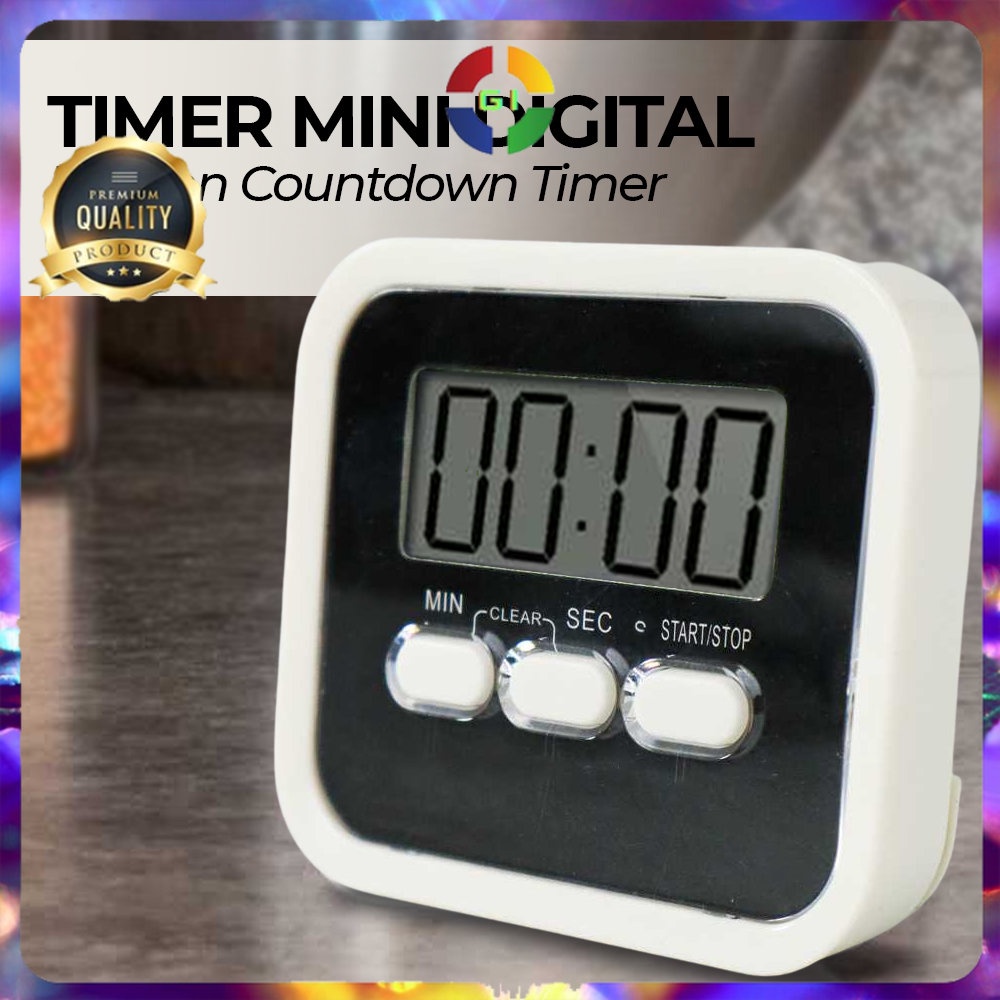 Jual Timer Mini Digital Dapur Countdown Timer Black | Shopee Indonesia