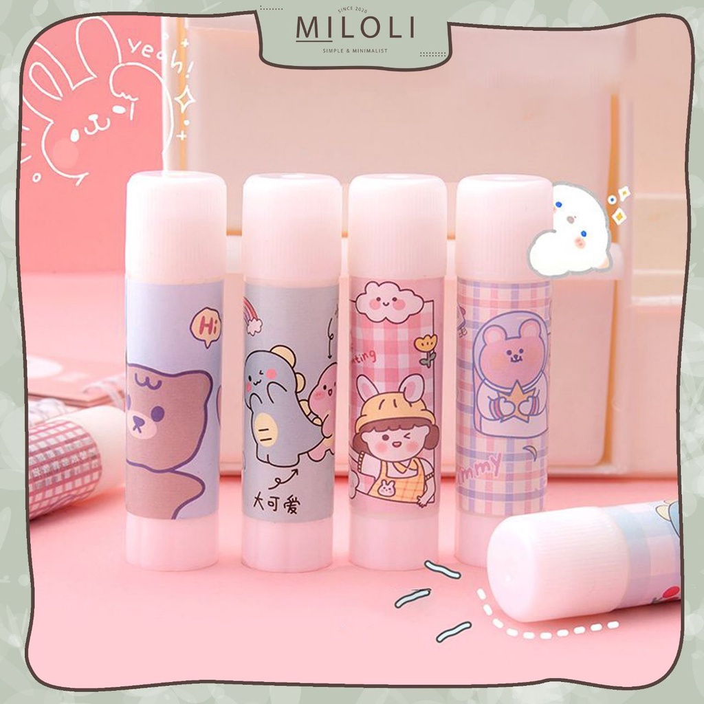 Jual [MILOLI] SOLID GUM GLUE STICK KARTUN Paper Lem Kertas Lem Stik ...