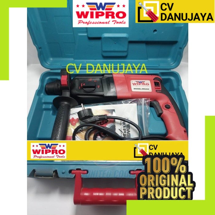 Jual MESIN BOR BETON 3 FUNGSI HAMMER SDS WIPRO W6261 W6262 | Shopee ...