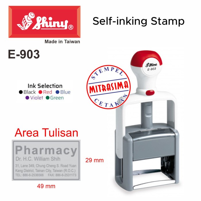 Jual Stempel Shiny E-903 ( Shiny Essential bentuk persegi E903 Tipe E 903 ) | Shopee Indonesia