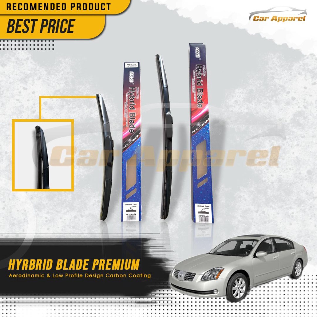 Jual WIPER NISSAN MAXIMA 2004 RWB Hybrid Carbon Coating Sepasang ...