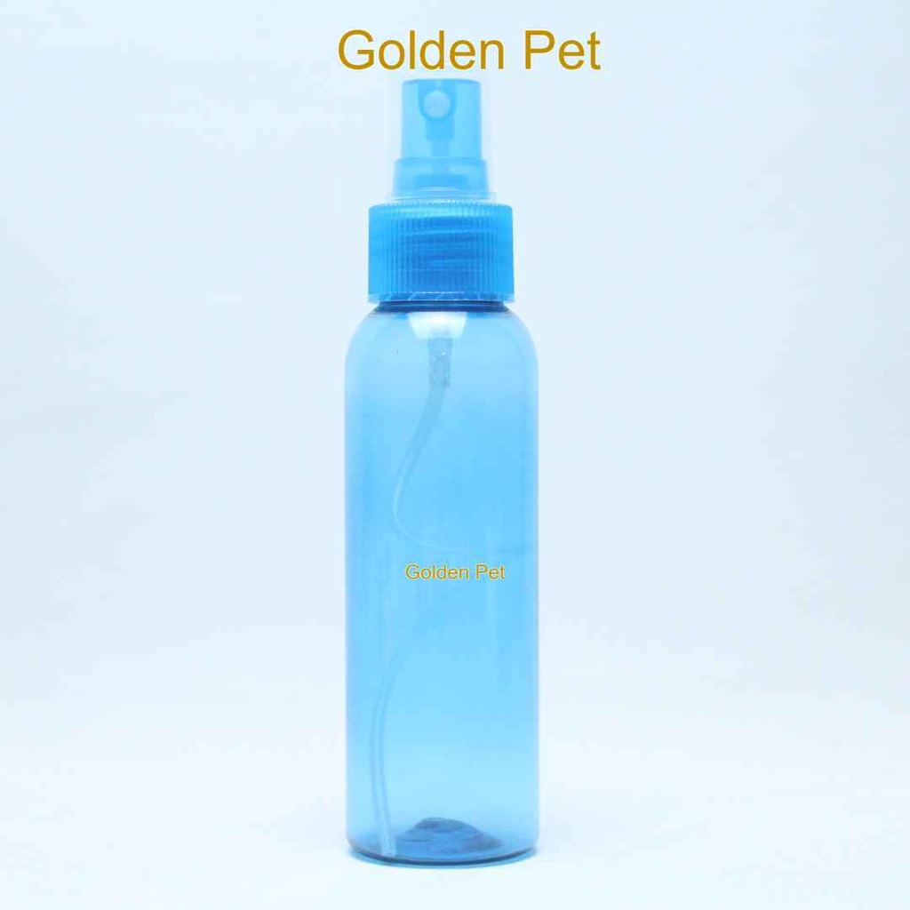 Jual Botol 100 ml Biru TR Spray Boston Round / Pet 100 ml / Botol Spray ...
