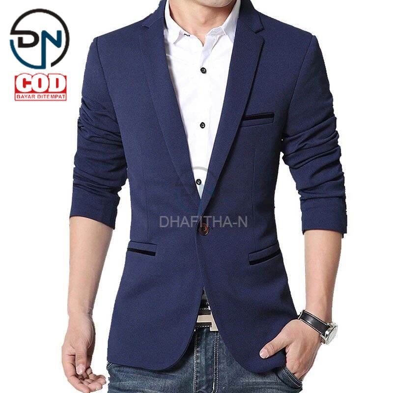 Jual TERBARU Jas Blazer Pria Slimfit / Jas Casual Pria Semi Formal ...