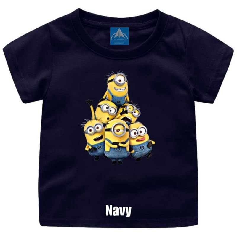 Jual kaos oblong anak cowok cewek MINION 6 USIA 1-12TAHUN | Shopee ...