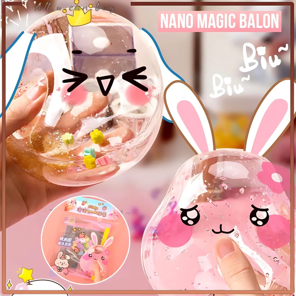 Jual Mainan Balon Tiup Magic Nano Tape Manik-Manik Diamon Glitter ...