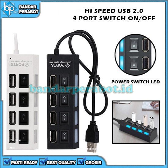 Jual [BP] SAMBUNGAN KABEL KONEKTOR USB FLASHDISK HUB 4 IN 1 PORT OUTPUT ...