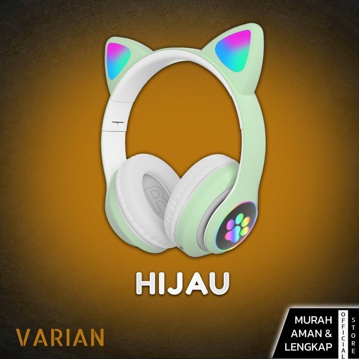 Jual Headset Kucing LED TWS Extra Bass Bluetooth 5.0 Headphone | Shopee ...