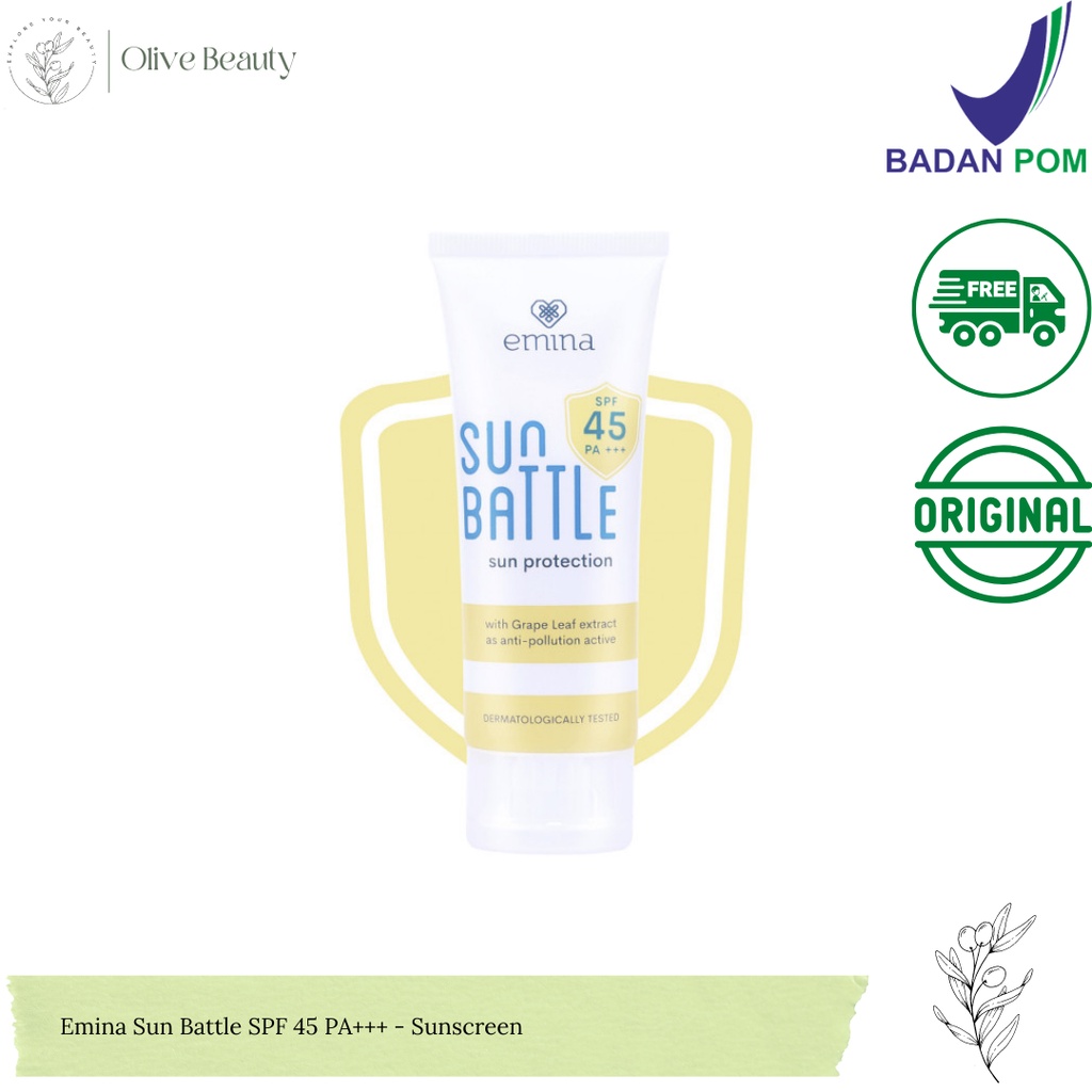 Jual Emina Sun Battle SPF 45 PA+++ 30 mL - Skincare Sunblock Pelindung dari Sinar Matahari + UV ...