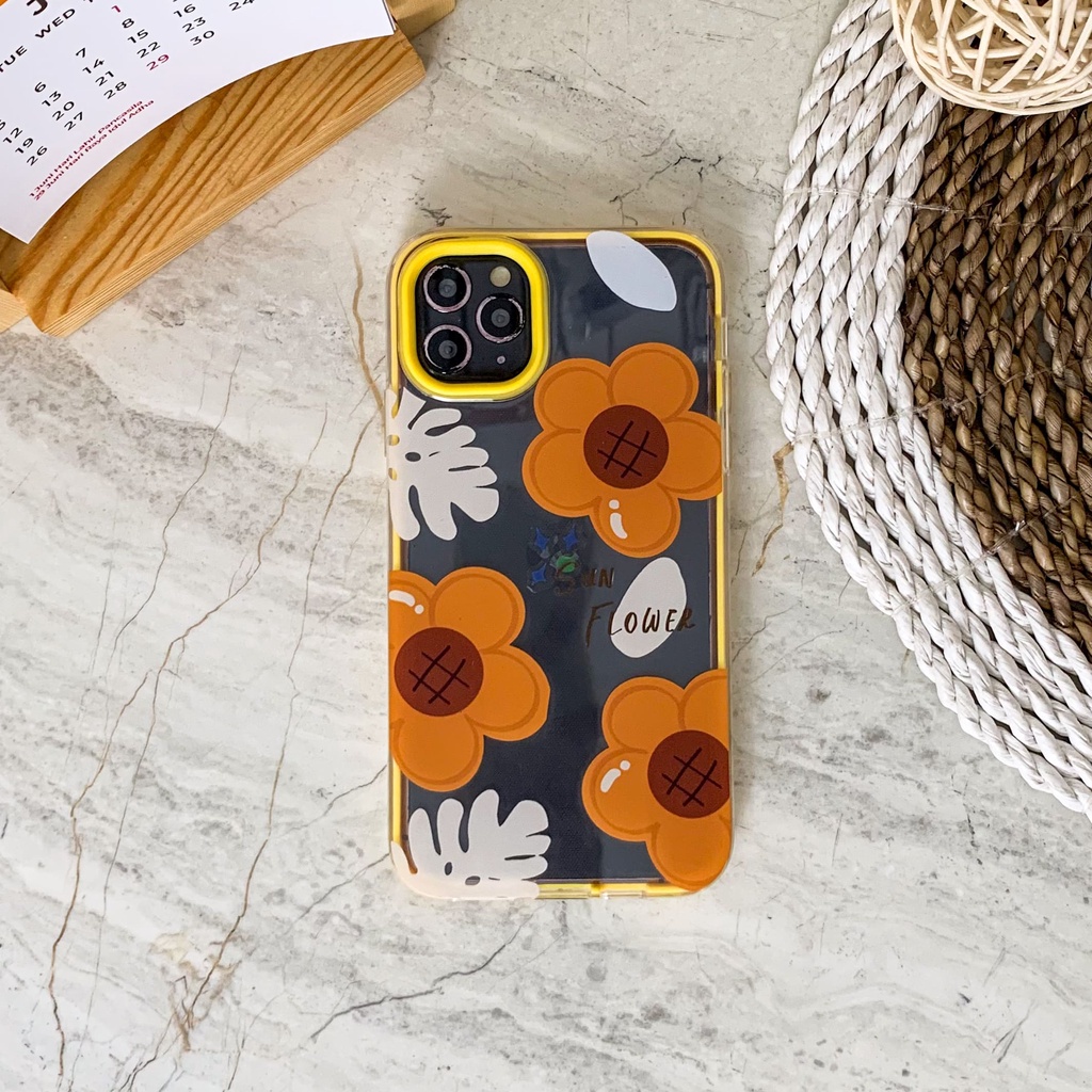 Jual 3 in 1 Transparent Case Motif Bunga Matahari For iPhone 7 8 Plus X ...