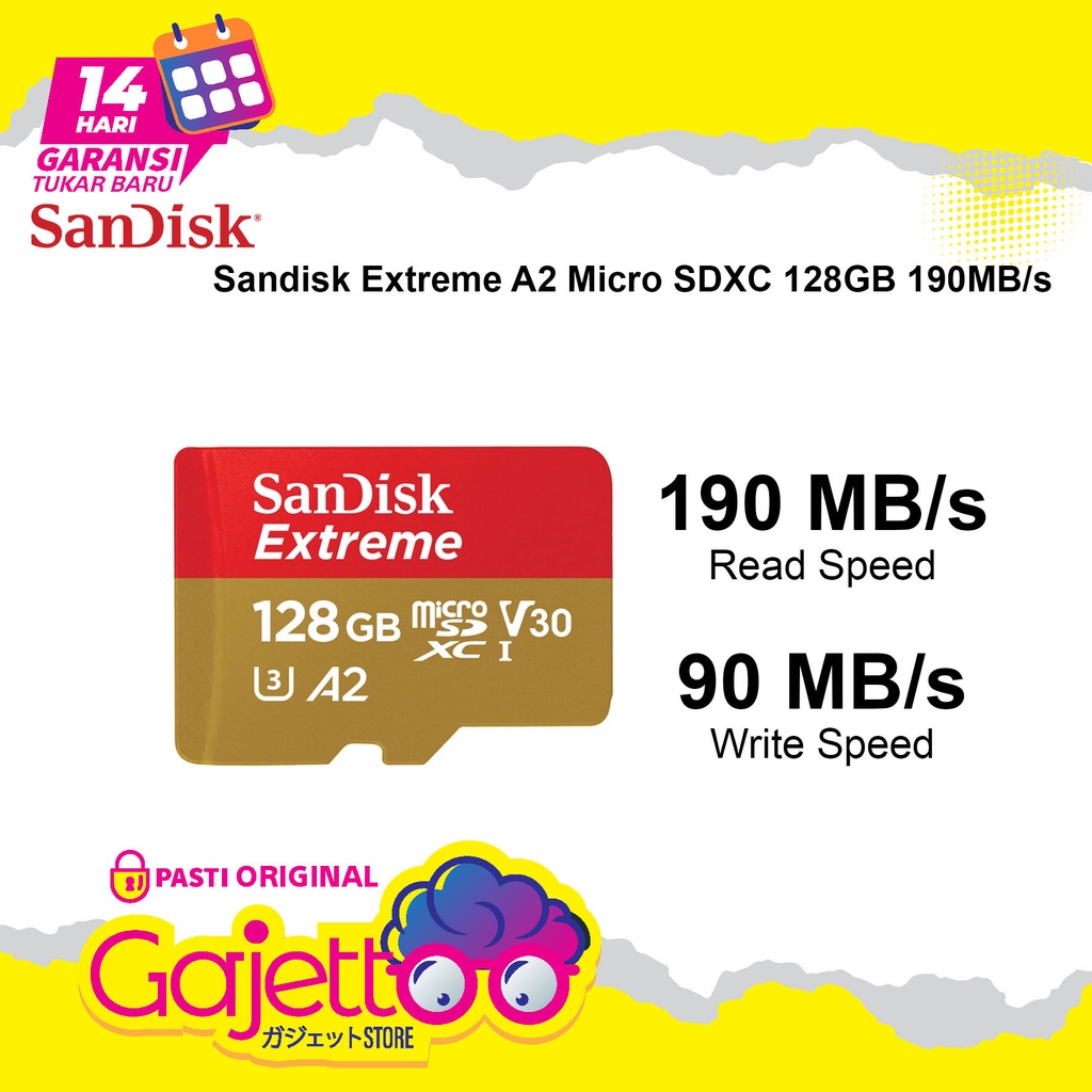 Jual Sandisk Extreme Micro SDXC 128GB 190MB/s SD Card ( Original ) | Shopee Indonesia