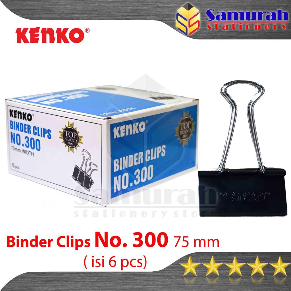 Jual Binder Clips No. 300 Kenko / Clip Hitam Tebal / Klip Jepit Kertas ...