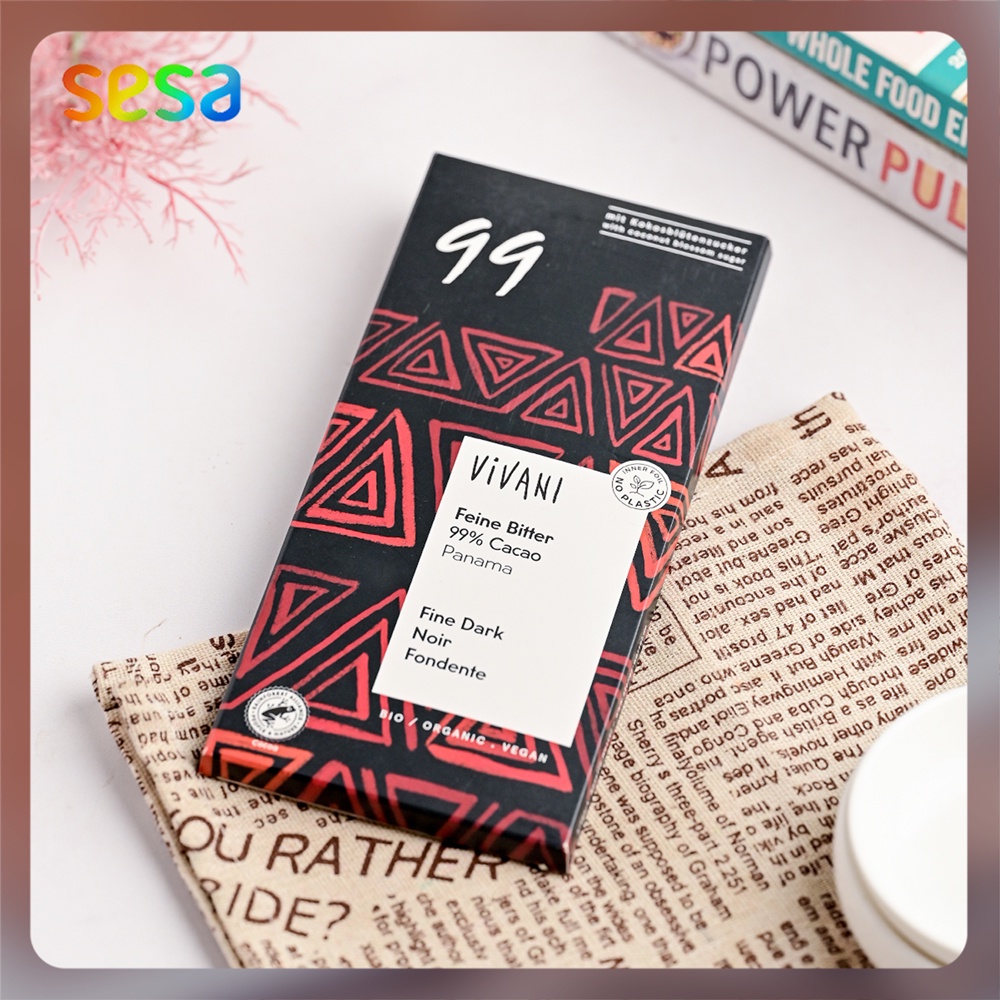 Jual Vivani 99% Organic Fine Dark Chocolate 80 g | Shopee Indonesia