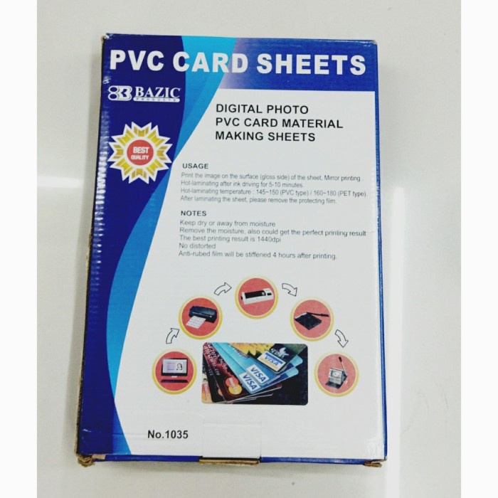 Jual Kertas Foto BAZIC PVC ID Card Laminating A4 (Pack isi 50s ...