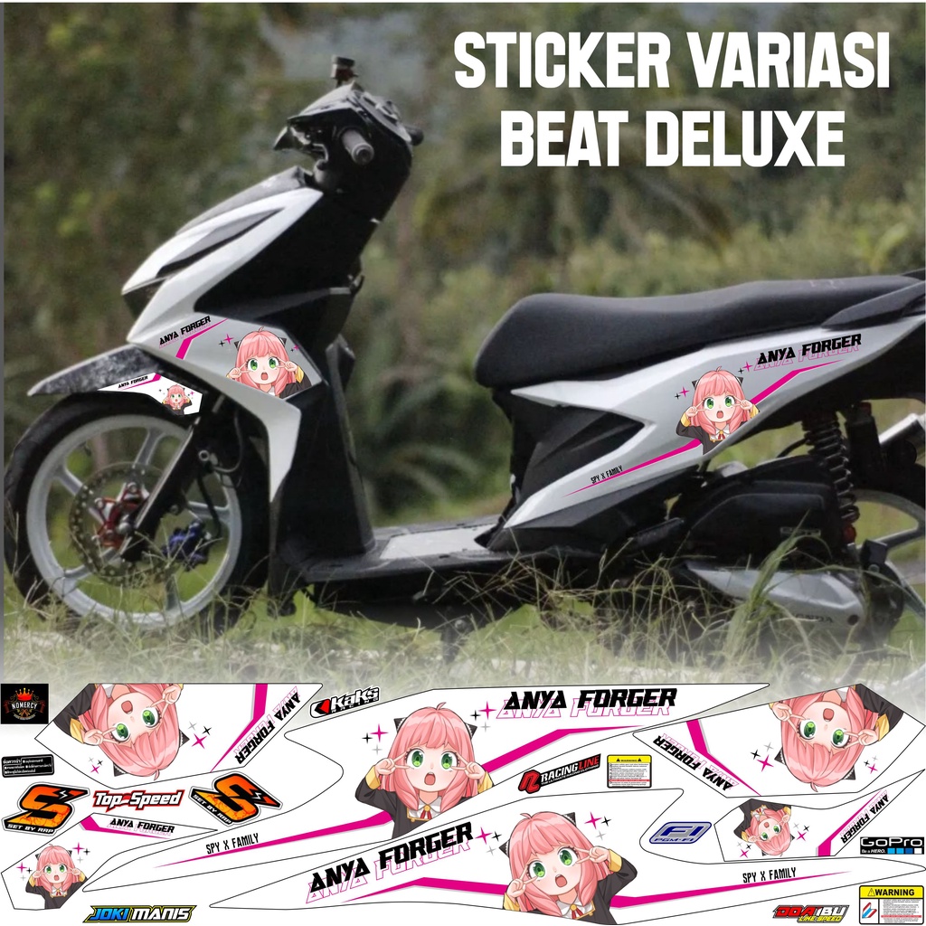 Jual COD STRIPING STICKER VARIASI HONDA BEAT DELUXE MOTIF ANYA FORGER ...