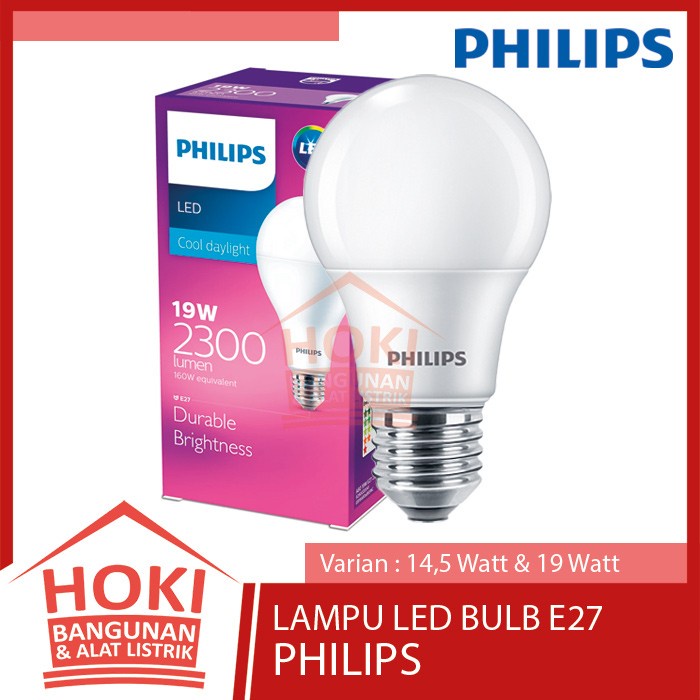 Jual LAMPU LED BULB PHILIPS - Bohlam E27 Putih CDL 19W - 14,5W - 14,5 19 Watt | Shopee Indonesia