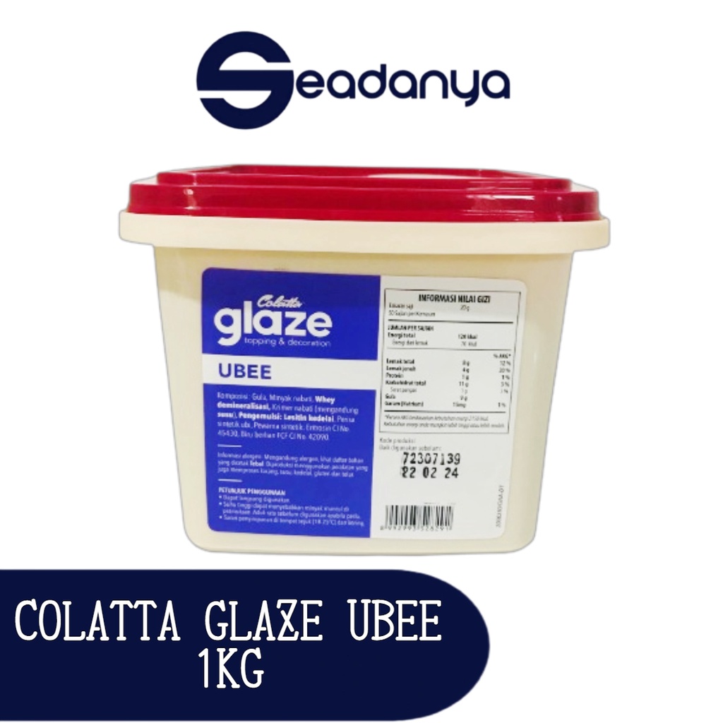 Jual COLATTA GLAZE UBEE 1KG - topping donat - topping glaze | Shopee ...