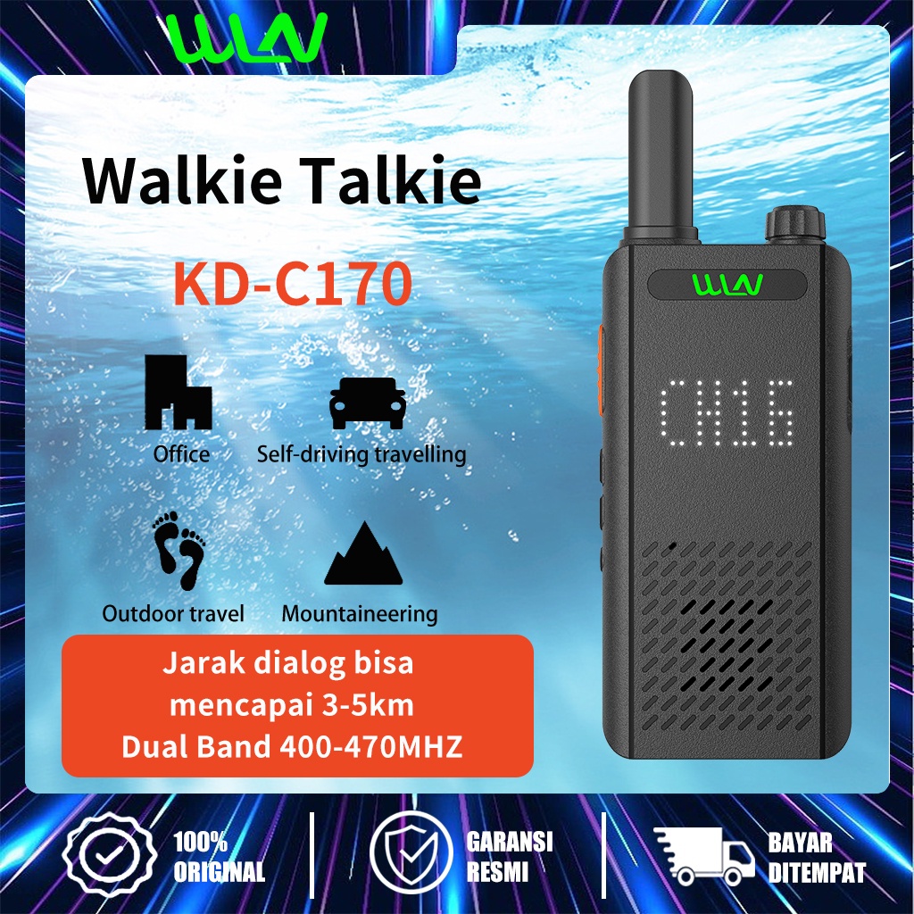 Jual handy talkie WLN original KD-C170 Dual Band VHF UHF FM 2 way radio walkie talkie | Shopee ...